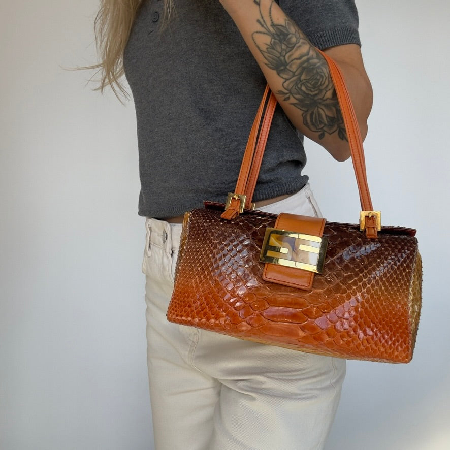 Rare Vintage Fendi Python Bento Box | QUEEN MAY