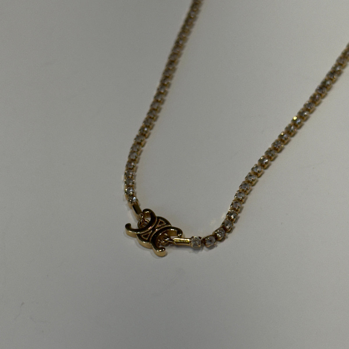 Celine Triomphe Sparkle Necklace | QUEEN MAY