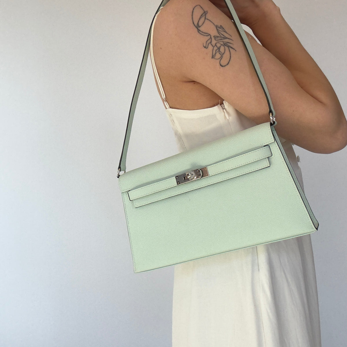 Hermes Kelly Elan Vert Peppermint | QUEEN MAY