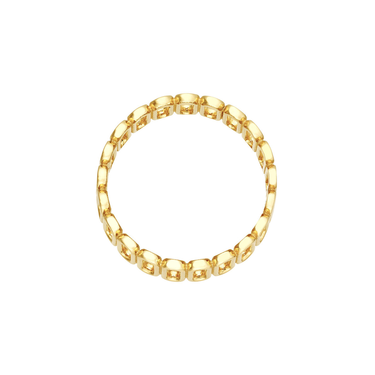 14K Yellow Gold Open Paper Clip Ring | QUEEN MAY