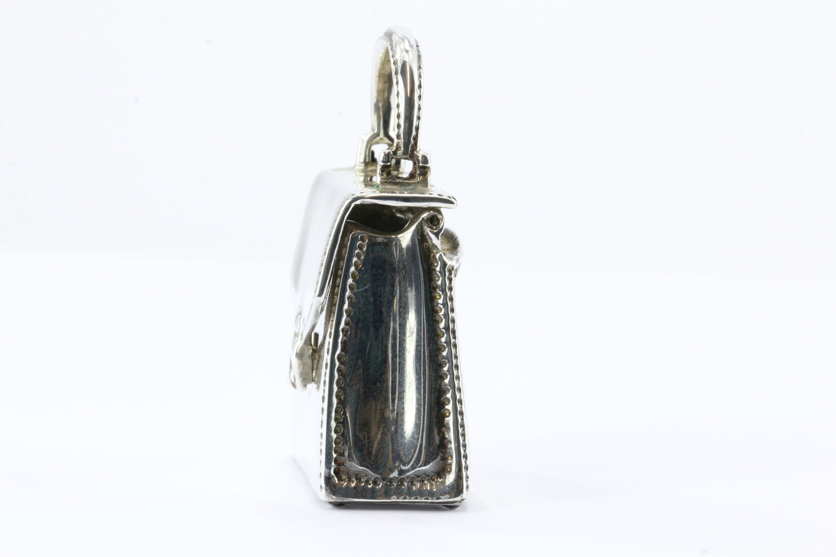 Tiffany & Co Sterling Silver Handbag Purse Pill Box Charm | QUEEN MAY