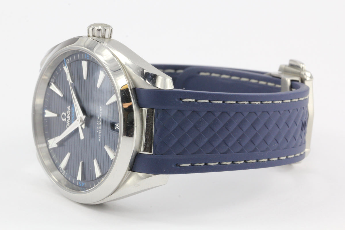 Omega 2017 Seamaster Aqua Terra Co-Axial 8900 Blue Dial Men's Automati ...