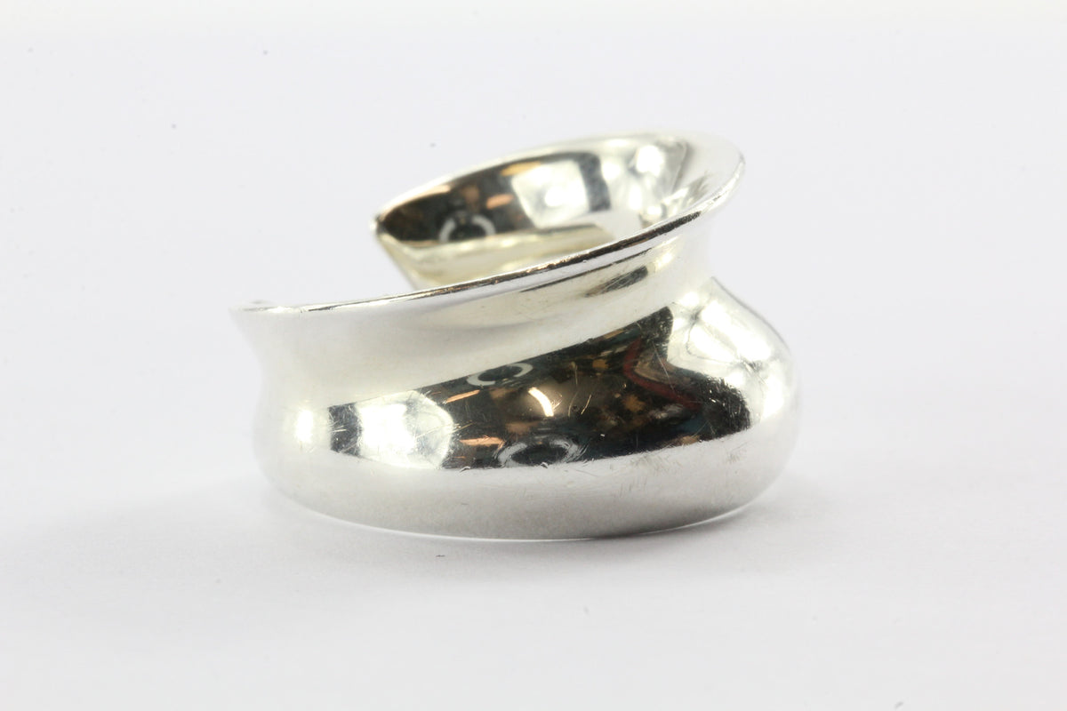 Tiffany & Co Frank Gehry Sterling Silver Wavy Fish Open Back Ring Size ...