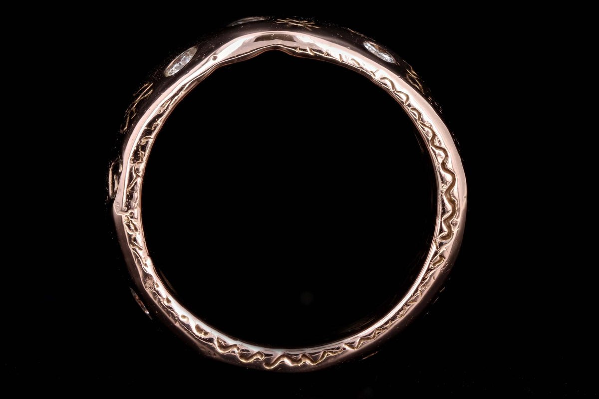 Jes MaHarry 14K Rose Gold Round Diamond ''Casey'' Ring | QUEEN MAY